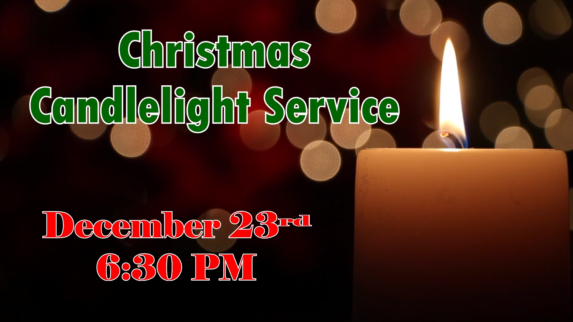 Christmas Candlelight Service - Liberty Church in Westminster Maryland